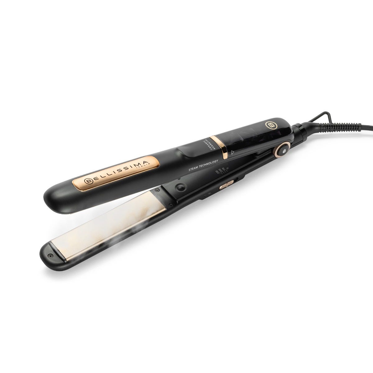 Professional steam straightener with coating Steam Ceramic & Keratin ...