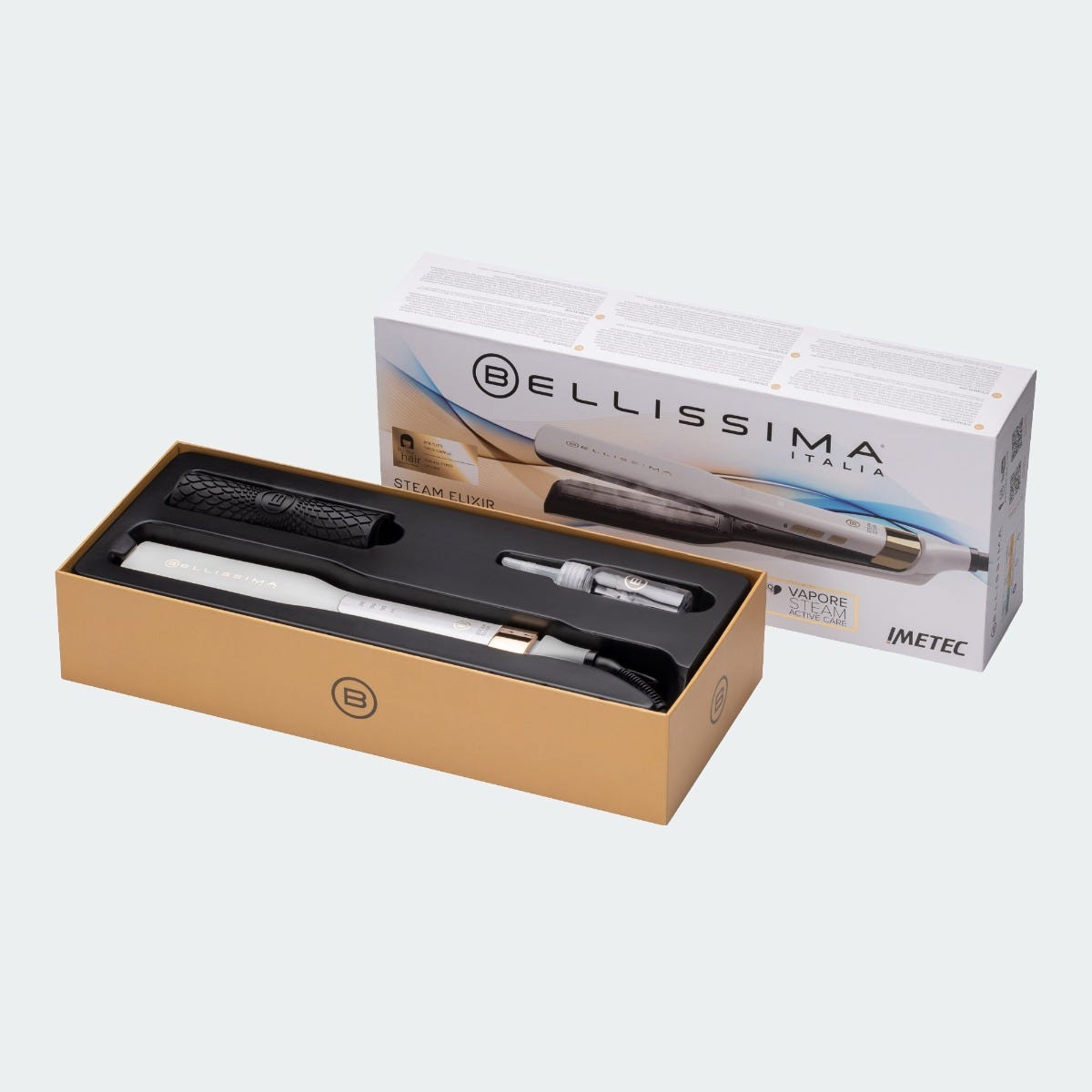 Prancha a vapor profissional Steam Elixir® | Bellissima – Bellissima Imetec